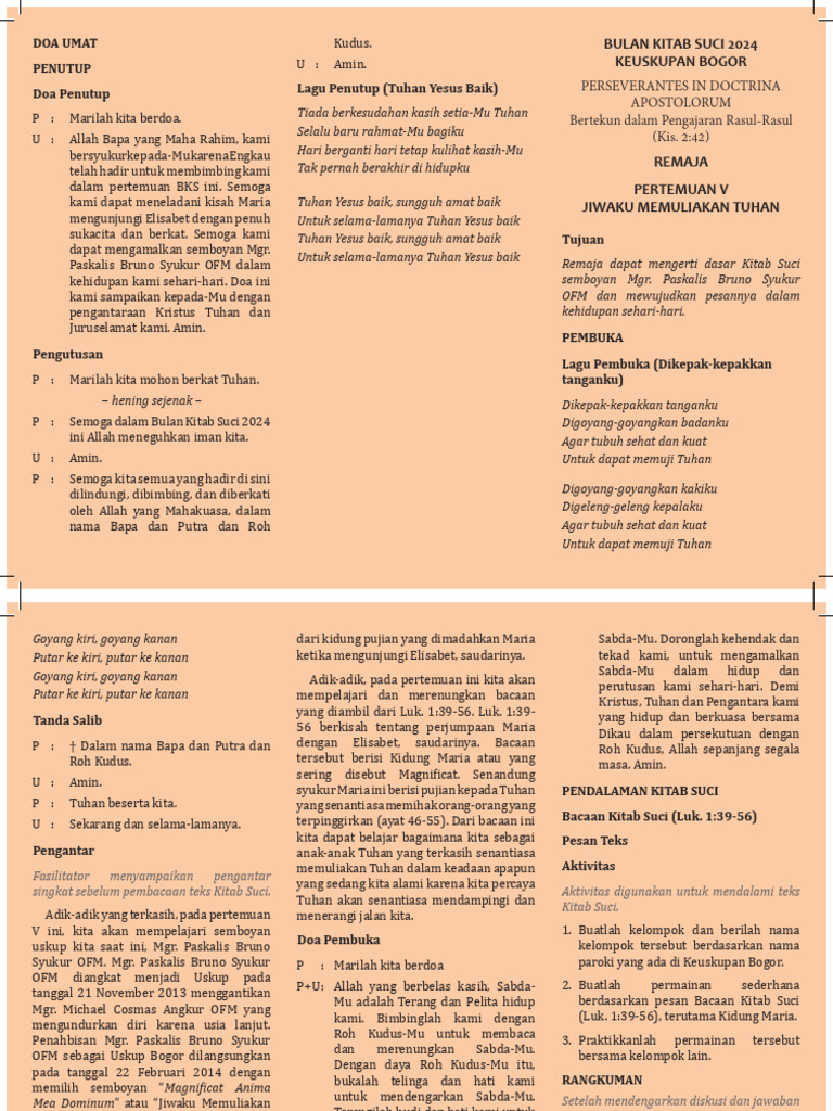 Lembar Remaja BKS 2024 Pertemuan 5 | PDF