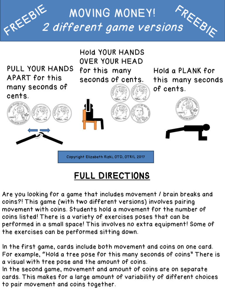 Moving Money Game | PDF