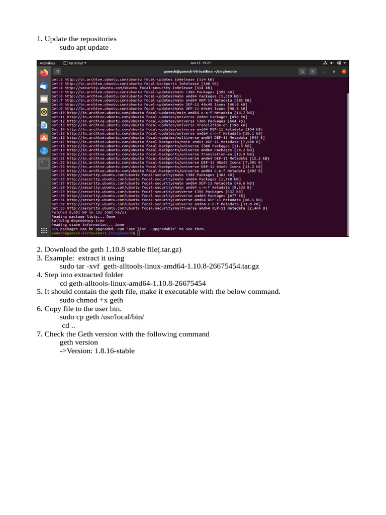 Geth SingleNode Setup Modified | PDF