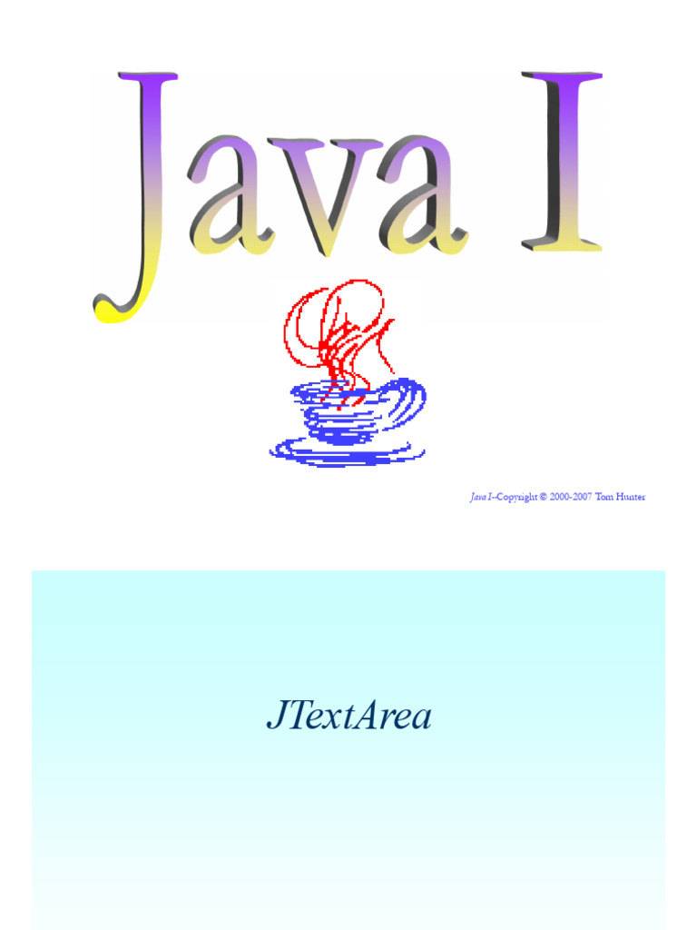 Week-11-JTextArea-Object-Oriented-Programming-Language | PDF