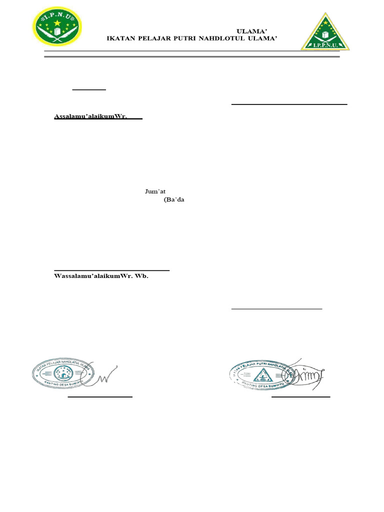 Undangan Rutinan | PDF