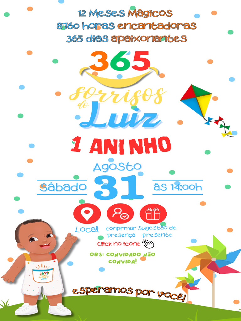 CONVITE DE ANV DO LUIZ ? .PDF 1 | PDF