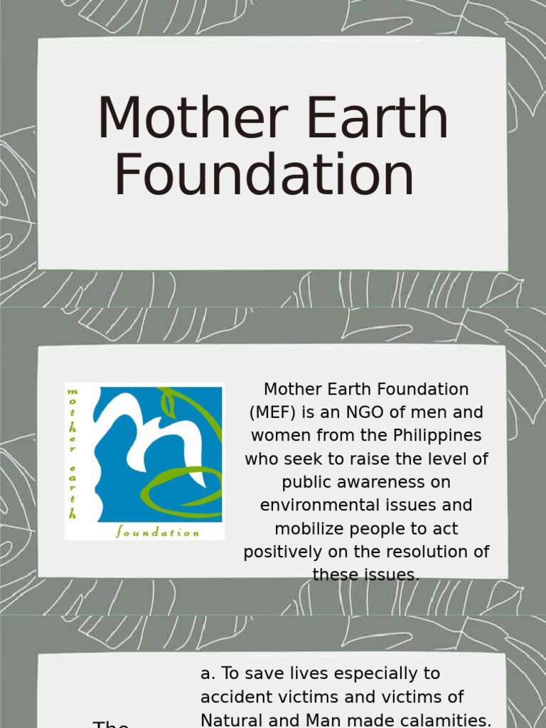 Mother Earth Foundation | PDF