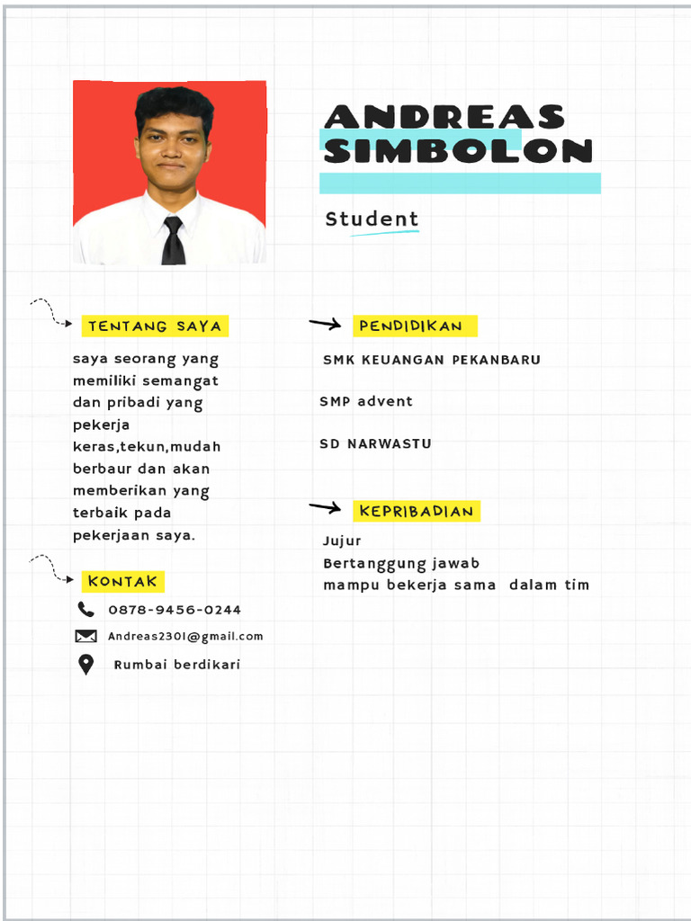 White Simple Art Student CV Resume - PDF 2 | PDF