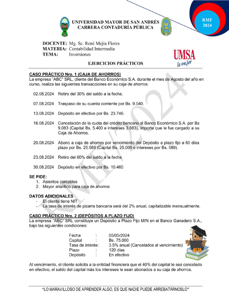 Pract 3 - Inversiones 2024 | PDF