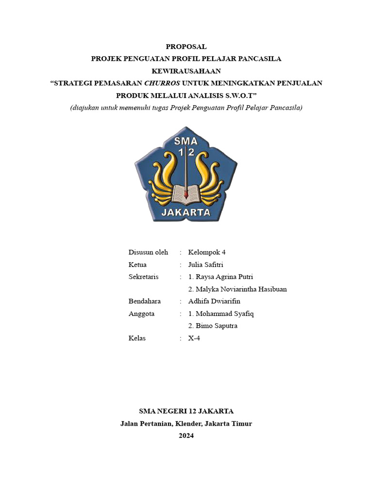 Proposal Kewirausahaan P5 | PDF
