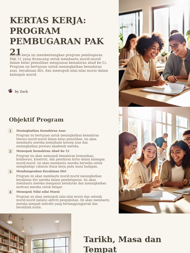 Kertas Kerja Program Pembugaran Pak 21 Dalam Kelas Pemulihan | PDF
