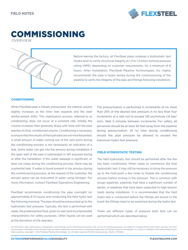 FN 001 Commissioning Field Note R010 | PDF