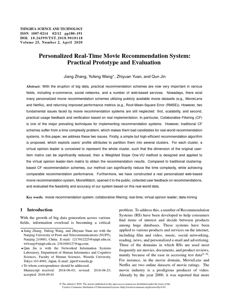 Personalized Real-Time Movie Recommendation System Practical Prototype ...
