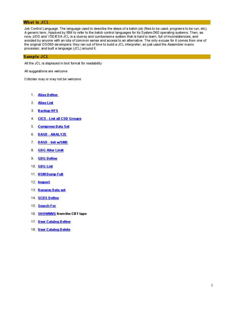 Jcl Example Pdf System Software Software