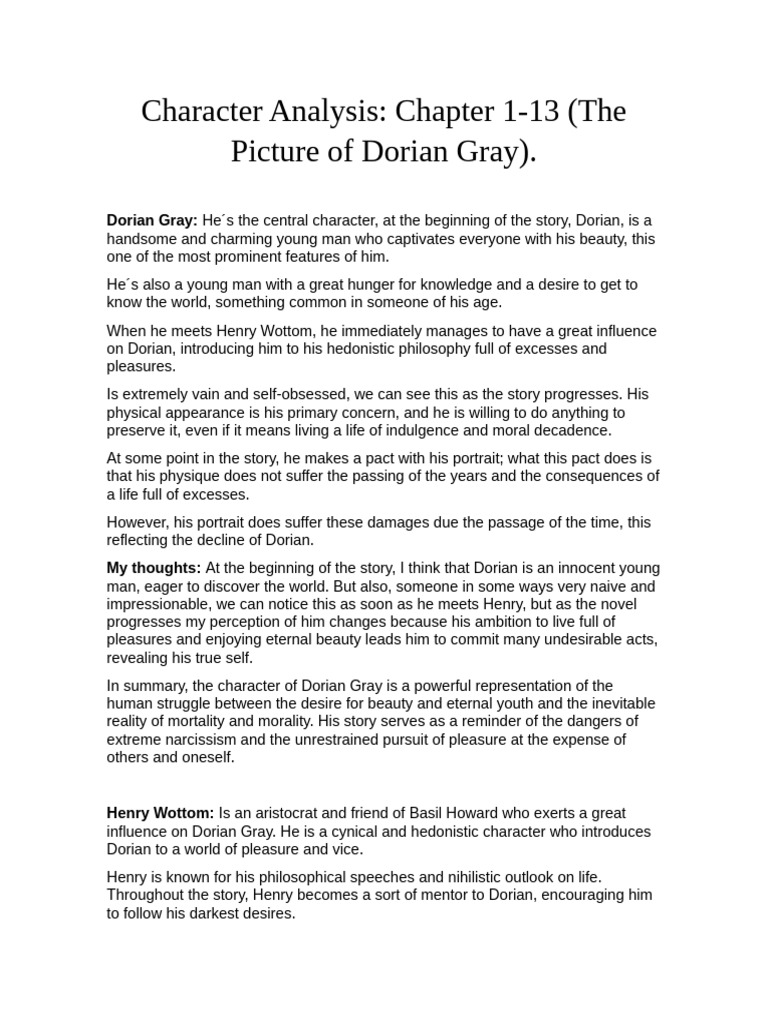 Character Analysis | PDF