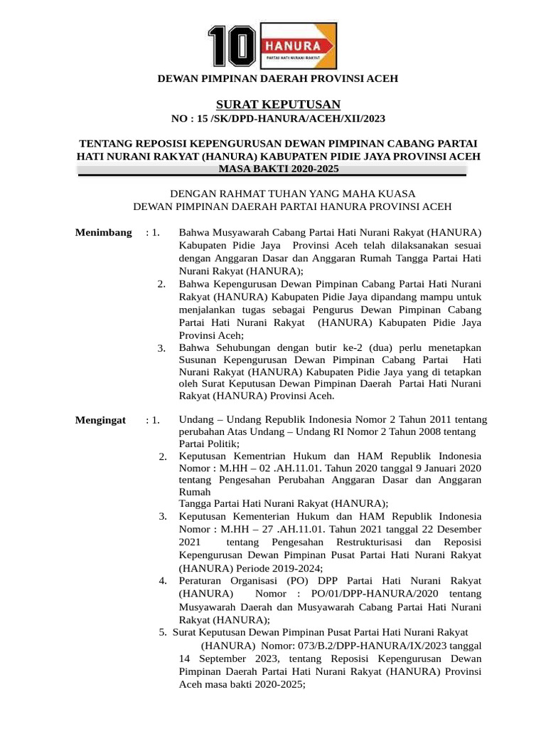 SK DPC Pidi Jaya 2023 | PDF