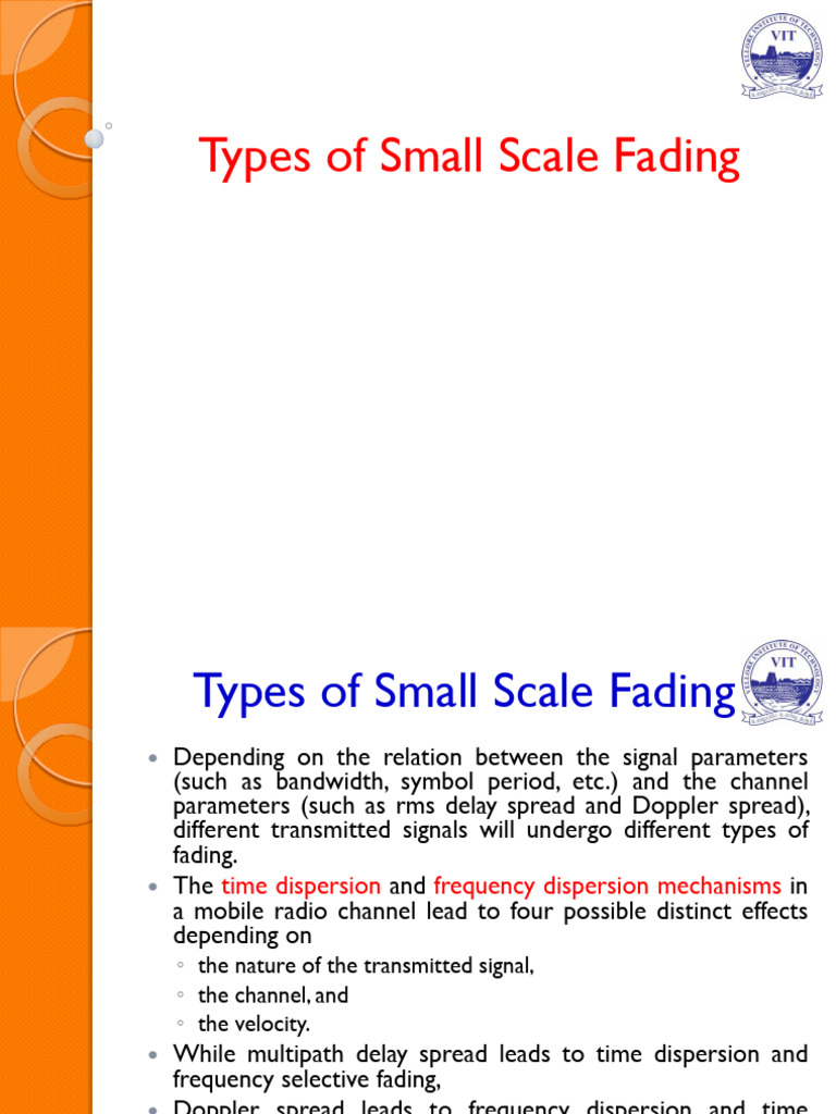 14-Types of Small Scale Fading-19-08-2024 | PDF | Bandwidth (Signal ...