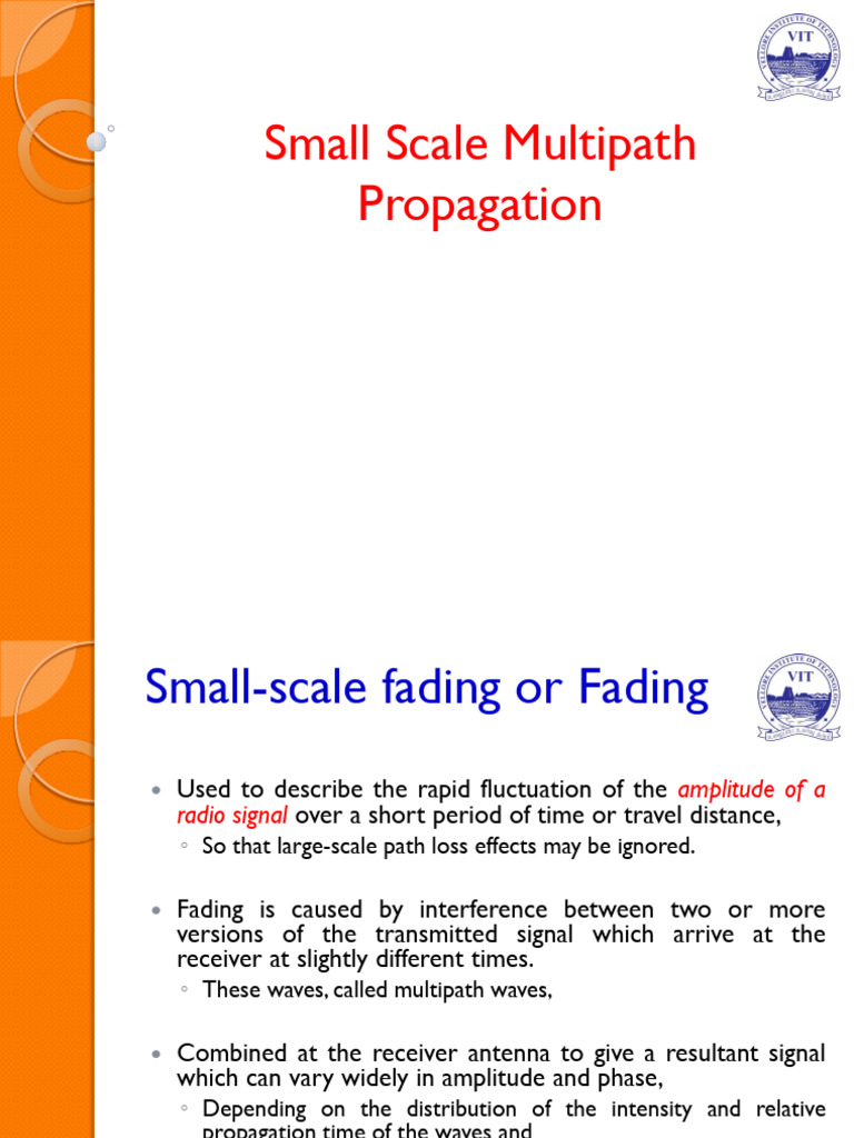 12-Small Scale Multipath Propagation, Parameters of Multipath Channels ...
