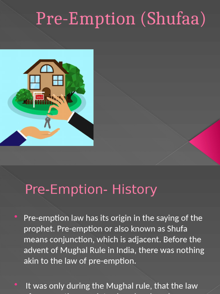 Pre Emption (Shufaa) | PDF