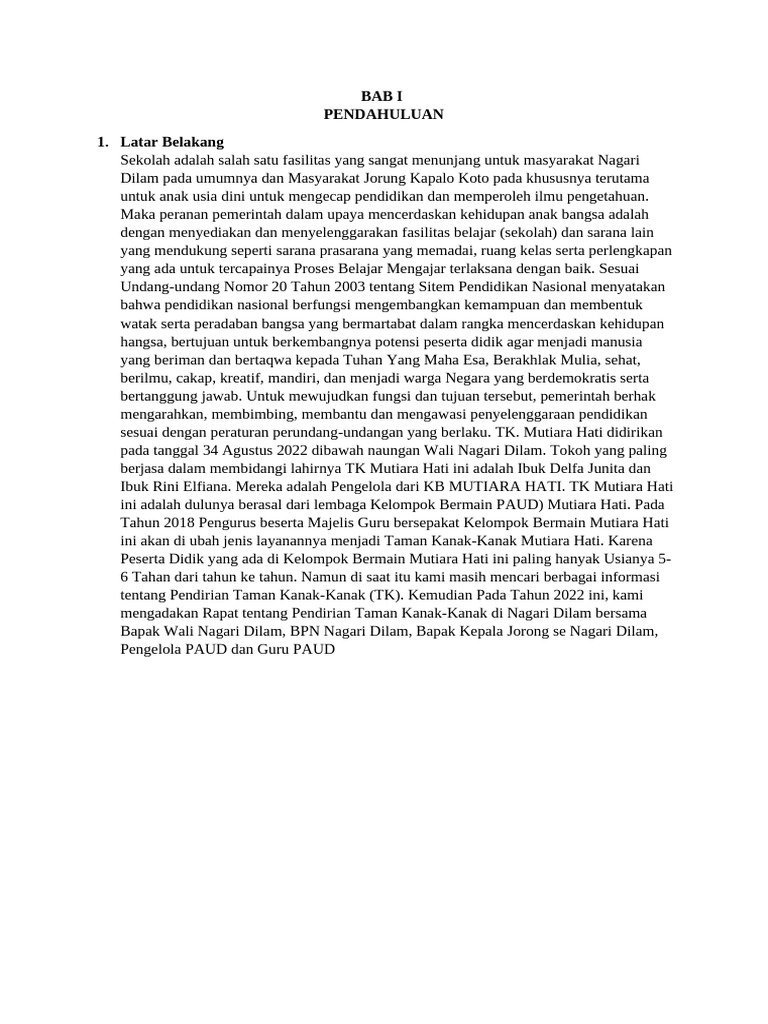 Proposal Pencairan Dana Hibah TK Mutiara Hati Dilam | PDF Proposal Pencairan Dana Hibah TK Mutiara Hati Dilam | PDF