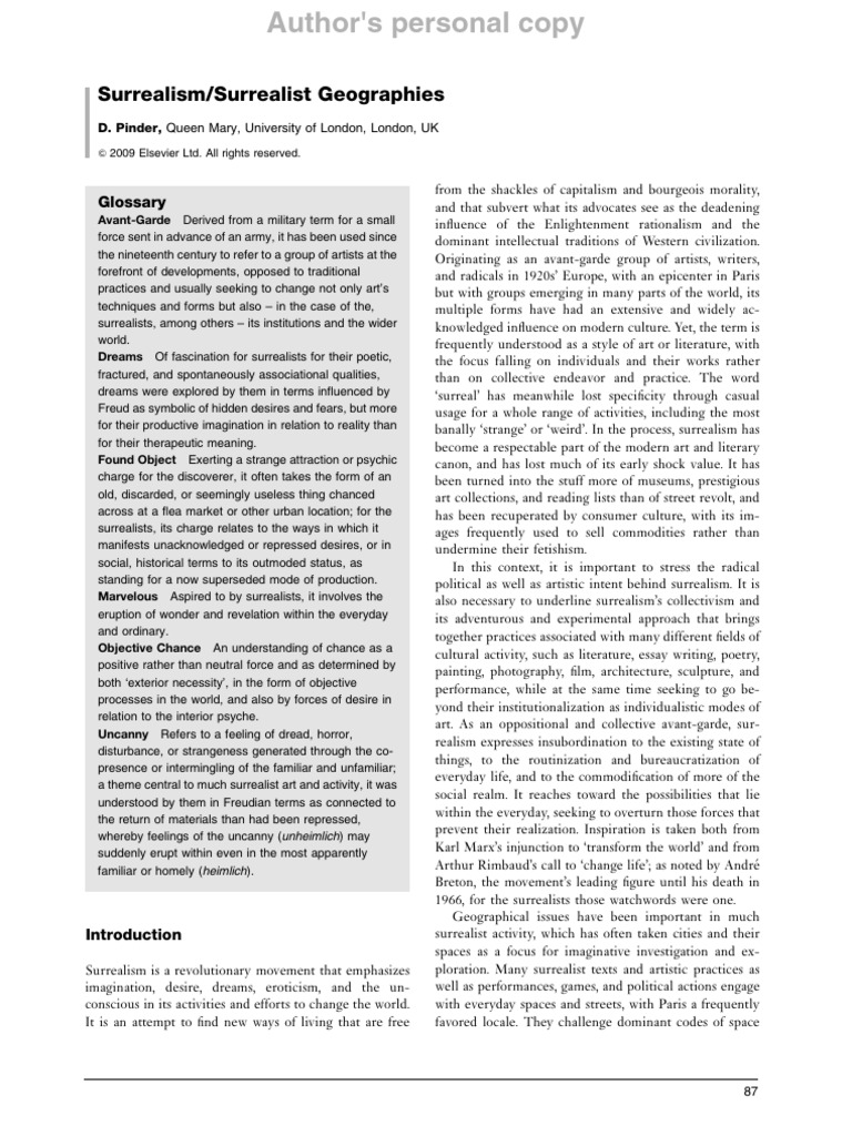 Surrealism Surrealist Geographies | PDF
