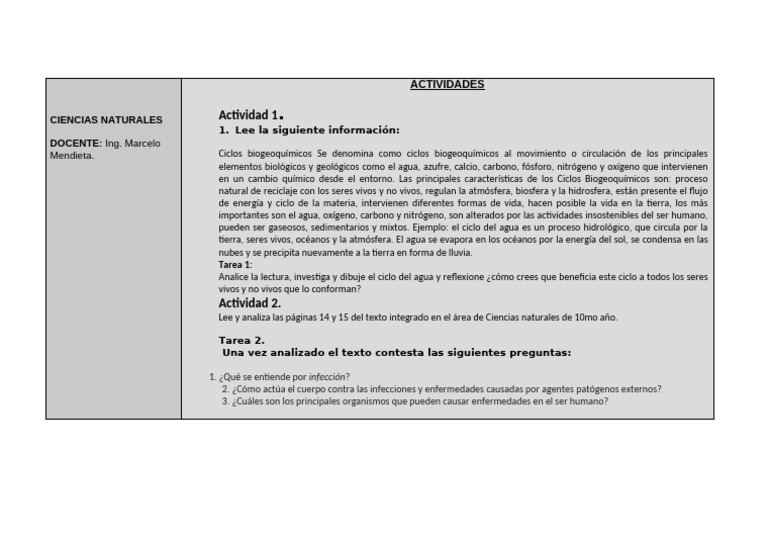SEMANA 14 CCNN 10mo AÑO | PDF