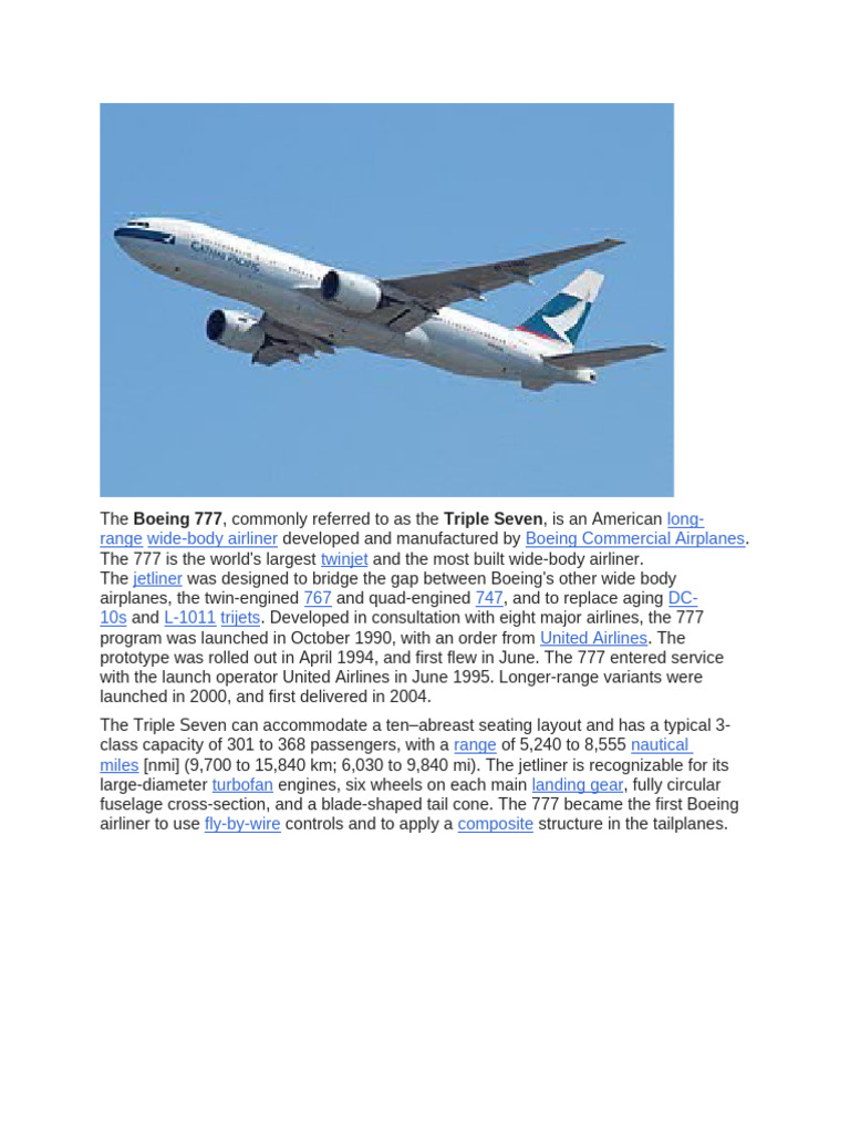Boeing 777 | PDF