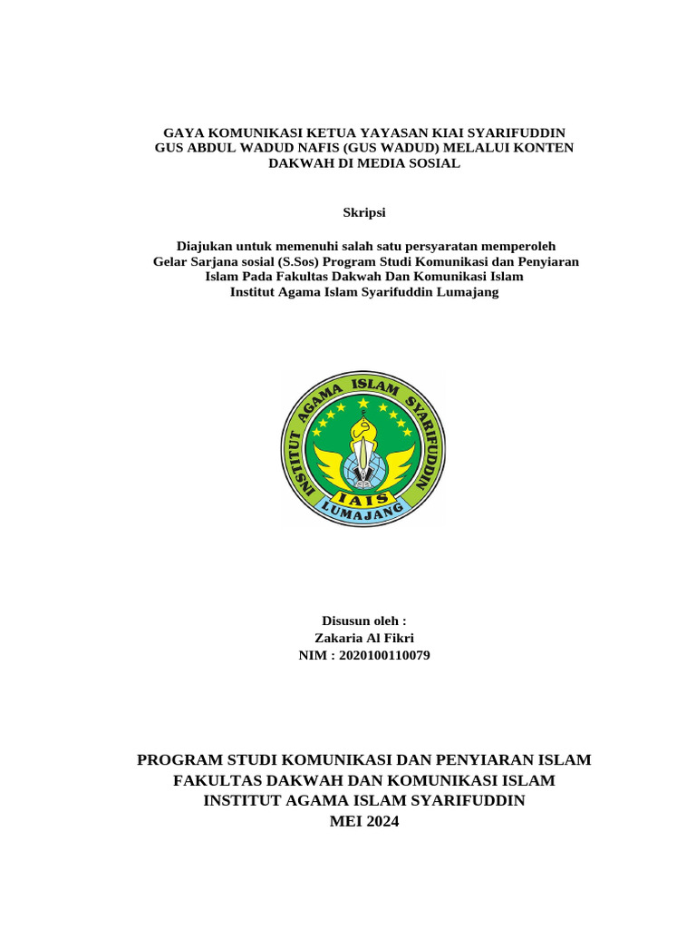 Cover Skripsi Oke | PDF