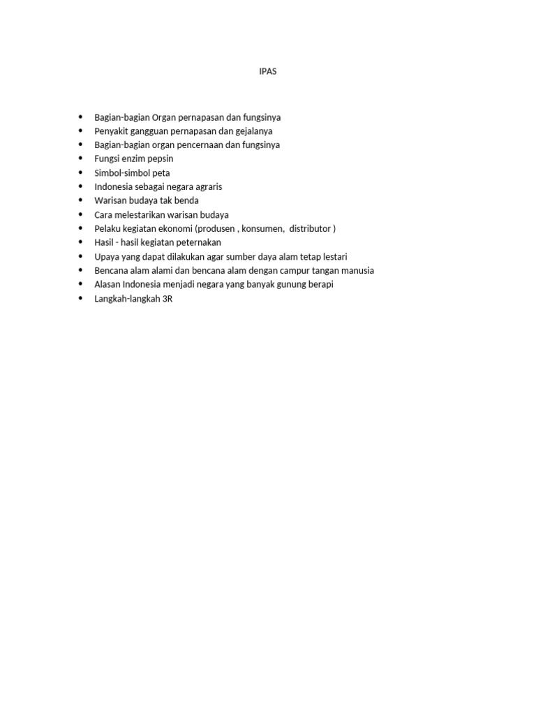 Kisi - Kisi IPAS | PDF