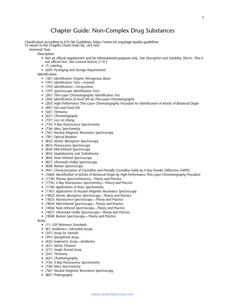 Non-Complex Drug Substances | PDF
