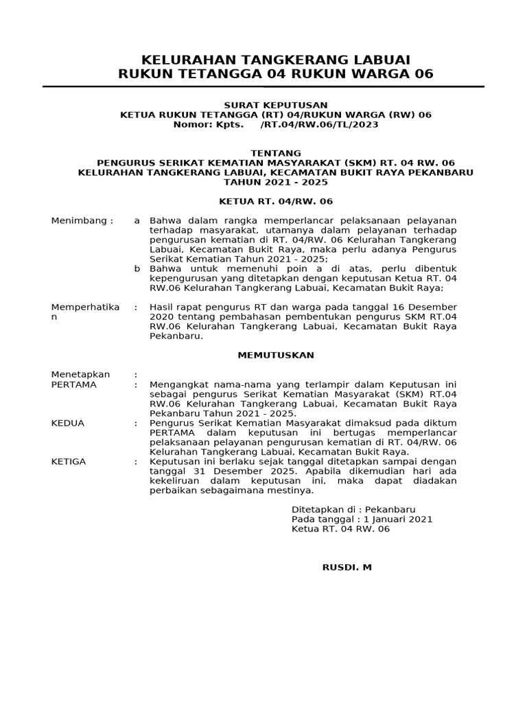 SK SKM | PDF | Indonesia