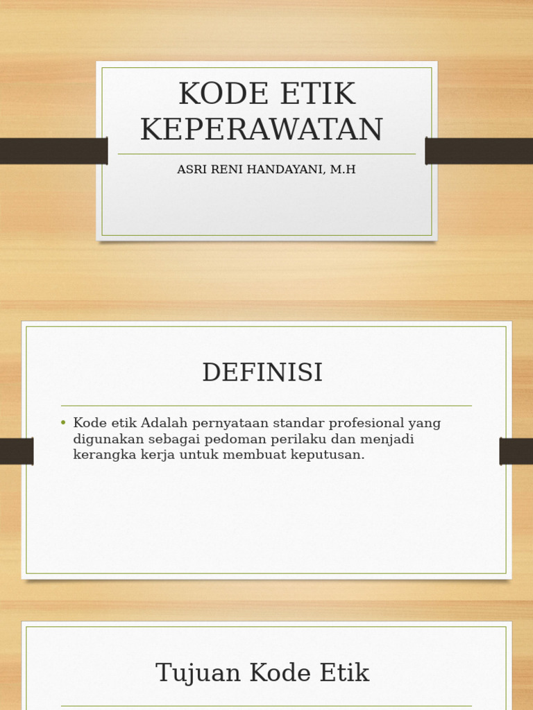 Kode Etik Keperawatan | PDF