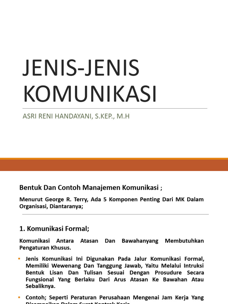 Jenis2 Komunikasi | PDF