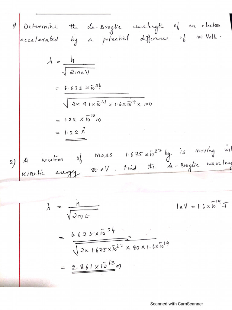 Module 2- Numericals- Modern Physics and Quantum Mechanics (1) (1) | PDF