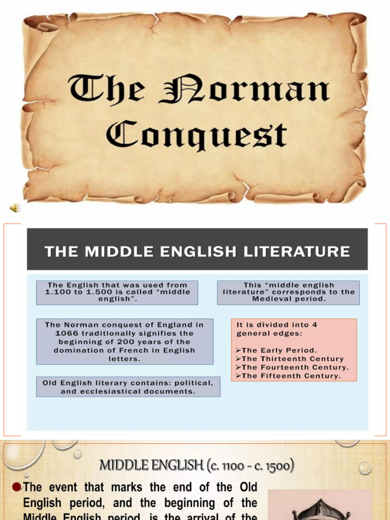 Middle English Literature Period | PDF
