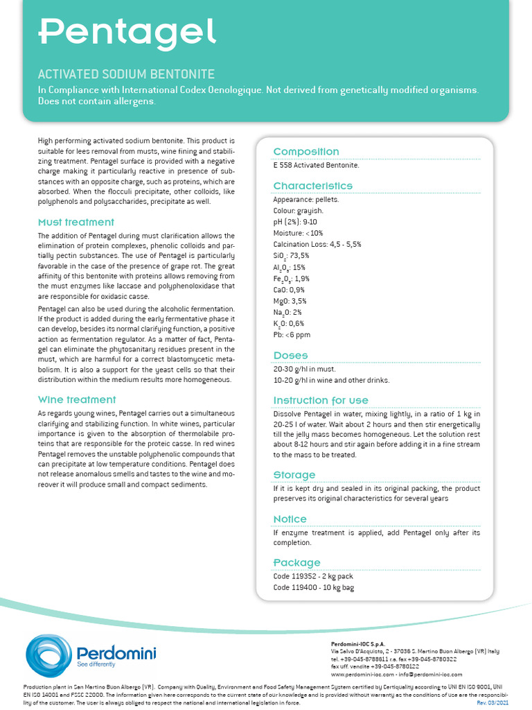 Pentagel GBEXP Rev 03 2021 | PDF