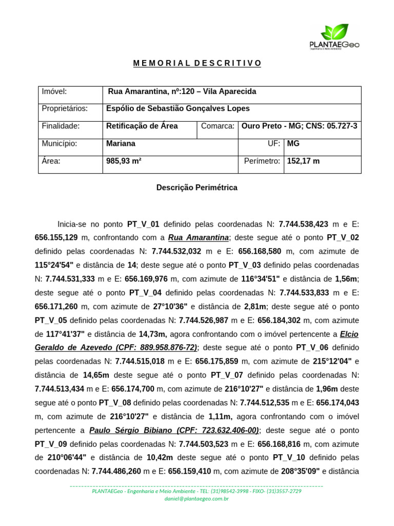 Modelo de Memorial | PDF