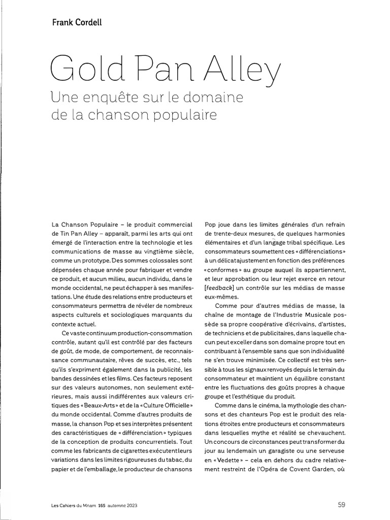 Frank Cordell "Gold Pan Alley" | PDF