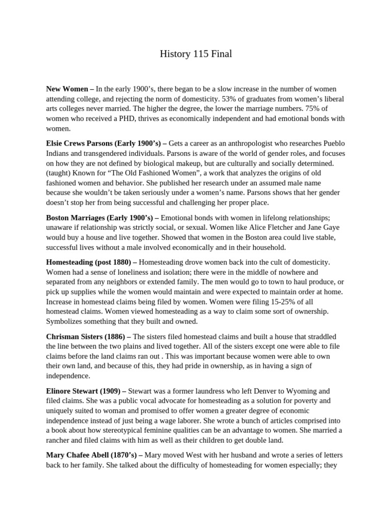 History 115 Final | PDF