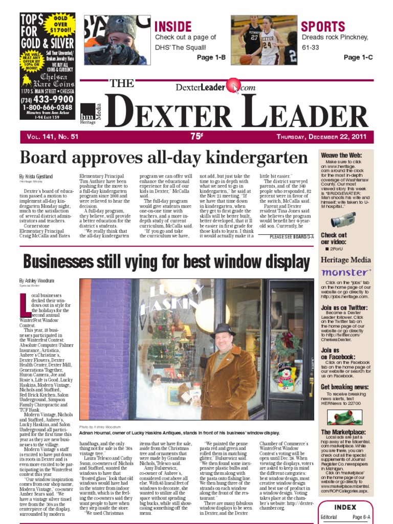 Dexter Community News Highlights | PDF | Christmas | Leisure