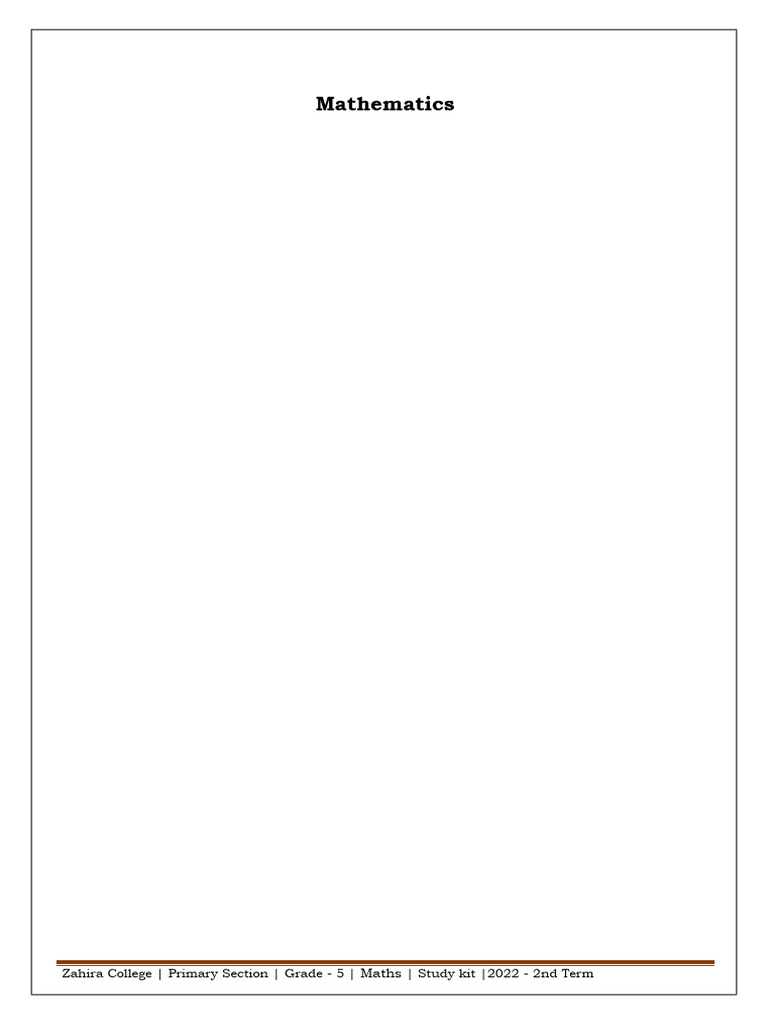 Study Kit GR 5 | PDF