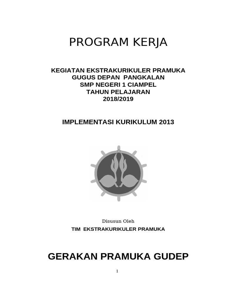 Program Kerja Pramuka | PDF