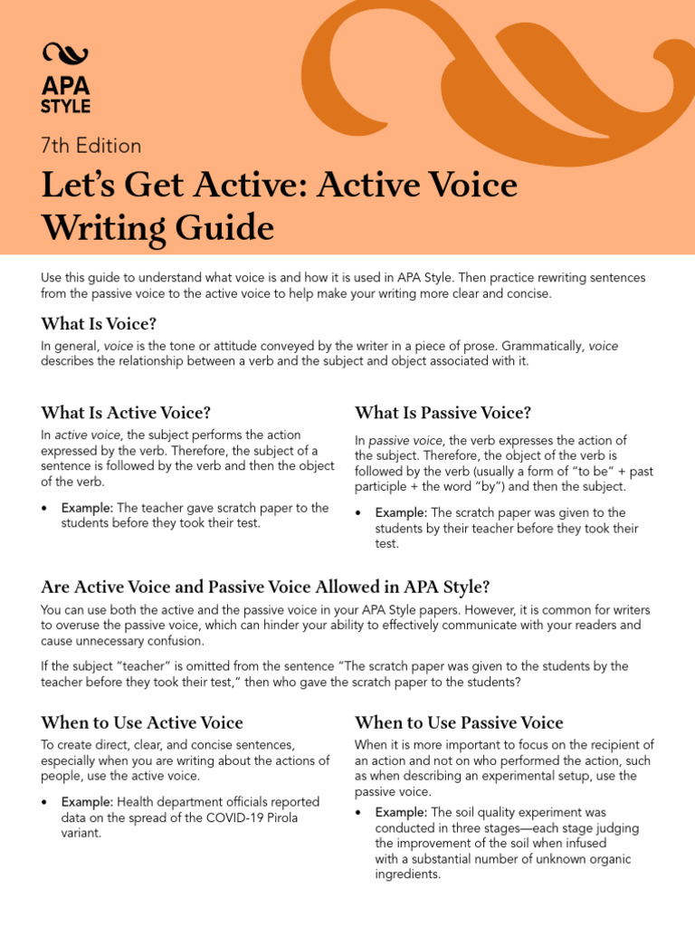 Active Voice | PDF