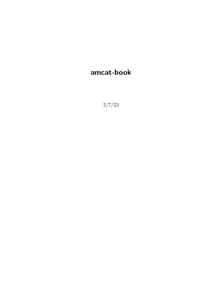 amcat-book | PDF