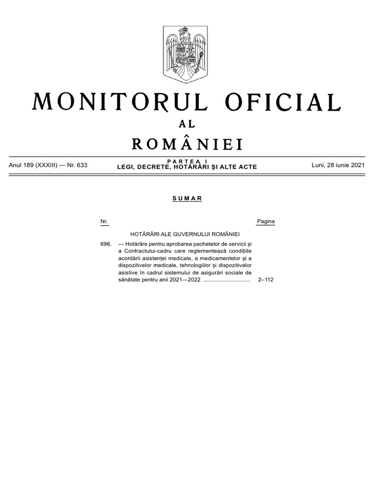 Monitorul Oficial Partea I Nr. 633 | PDF