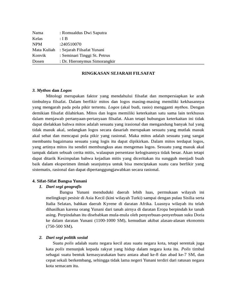 logos dan mitos | PDF