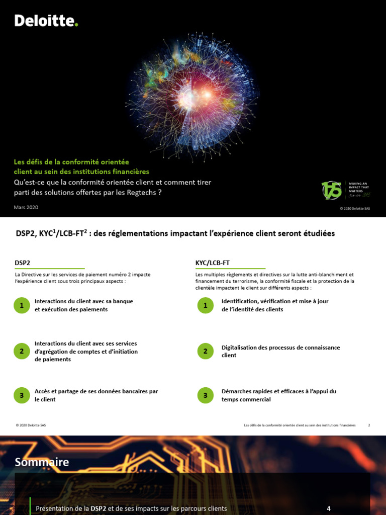 Deloitte - Conformite Institutions Financieres 2020 | PDF