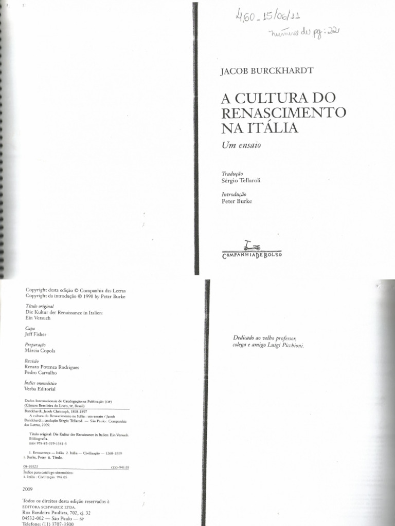 Aula 2 - BURCKHARDT, Jacob. | PDF