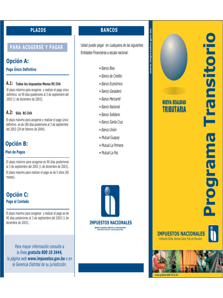 2003 Tríptico - Programa Transitorio | PDF