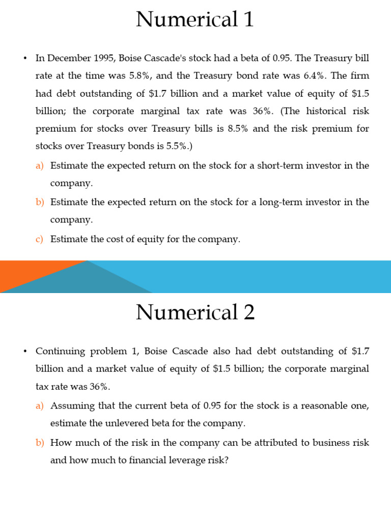 Numericals 3 | PDF