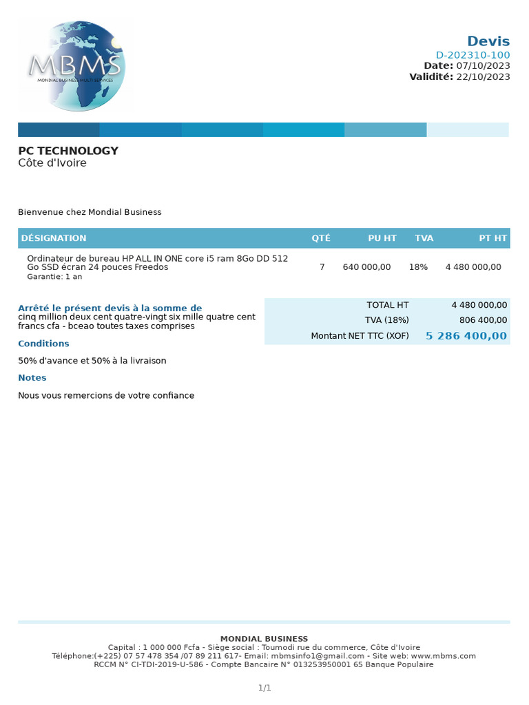 Devis: PC Technology | PDF