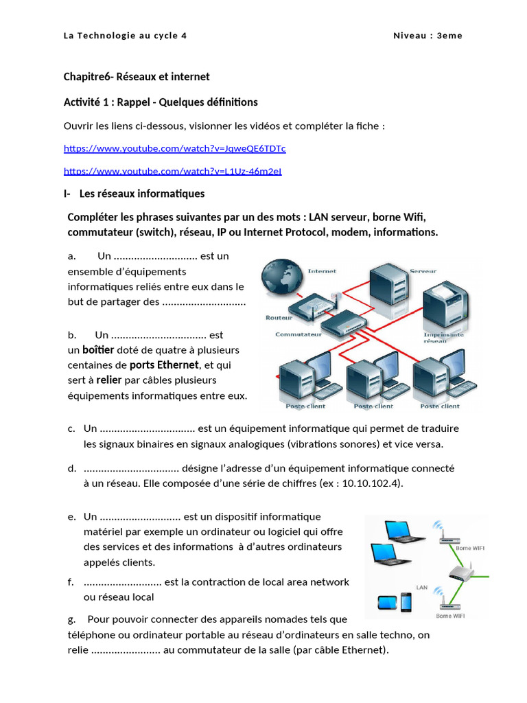 Rappel-Réseau Et Internet | PDF