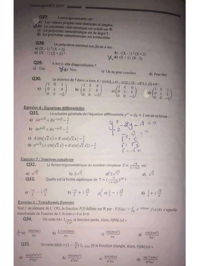 Les Concours Génie Électrique FSTM E-Learning by Ilyas | PDF