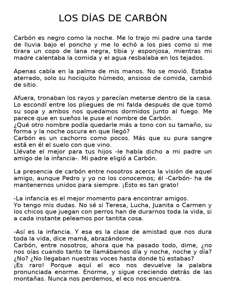 Los Días de Carbón | PDF